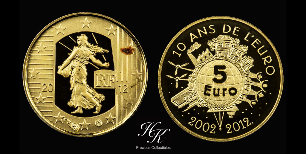 HK Precious Collectibles - 5 Euros 2012 Gold Proof " The Sower ...