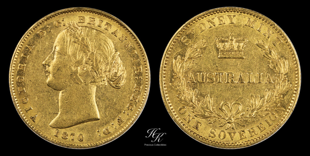 HK Precious Collectibles - Sovereign 1870 Victoria (Sydney Mint ) Australia