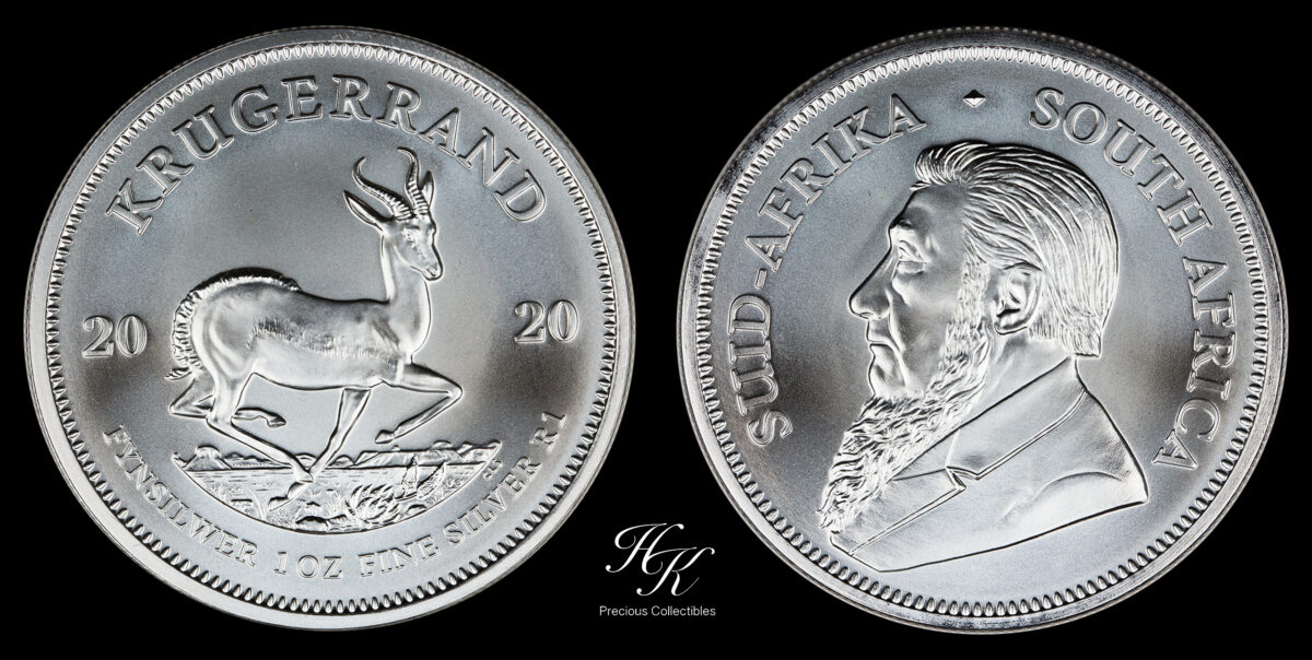 HK Precious Collectibles - Krugerrand 1 oz silver ( BU ) 2020 South Africa