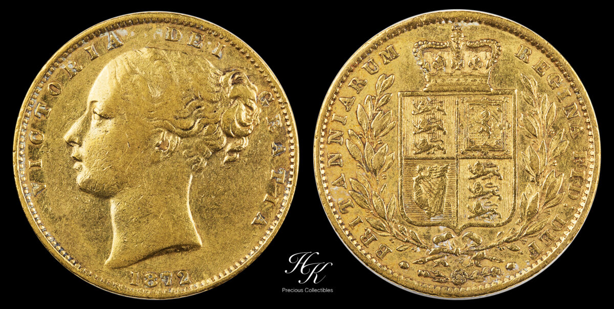 HK Precious Collectibles - Sovereign "Shield" 1872 Melbourne (RARE ...