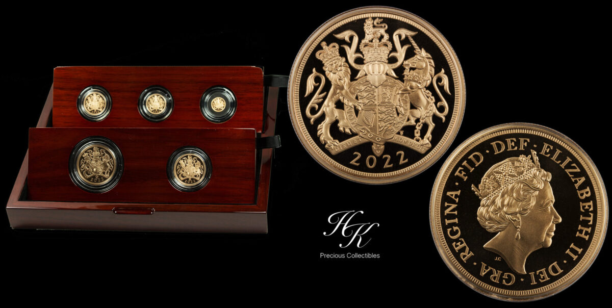 HK Precious Collectibles - The Gold Sovereign 2022 Five Coin Gold Proof ...