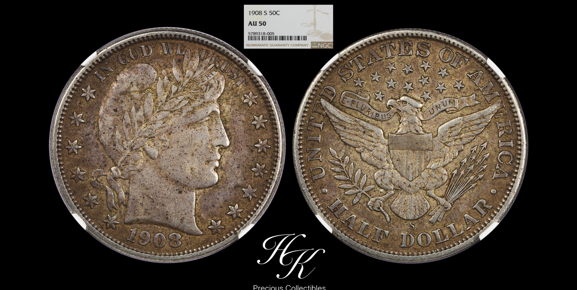 HK Precious Collectibles - Silver 1/2 (half) dollar "Barber Half Dollar ...