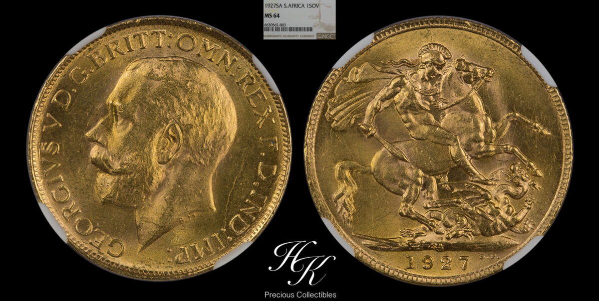 HK Precious Collectibles - Gold sovereign 1927 SA "King George V" NGC ...