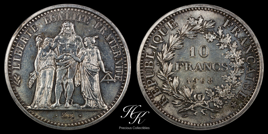 HK Precious Collectibles - Silver 10 francs 1968 "Hercules" France