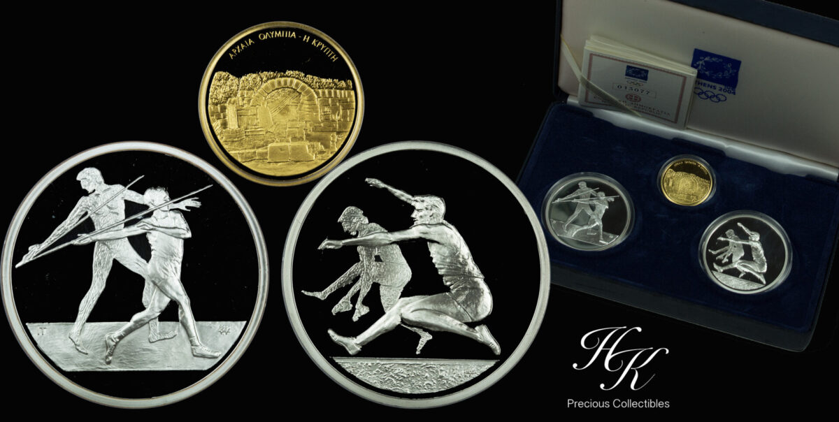 HK Precious Collectibles - Gold and silver proof Olympics 2004 set Greece