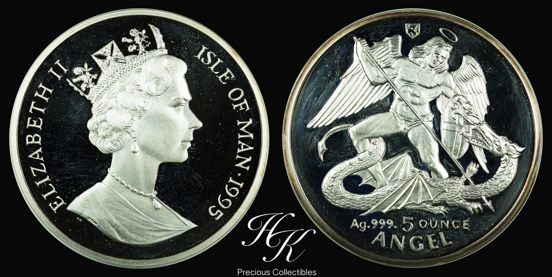 HK Precious Collectibles - Silver proof 5 oz 1995 ELIZABETH II - Isle ...