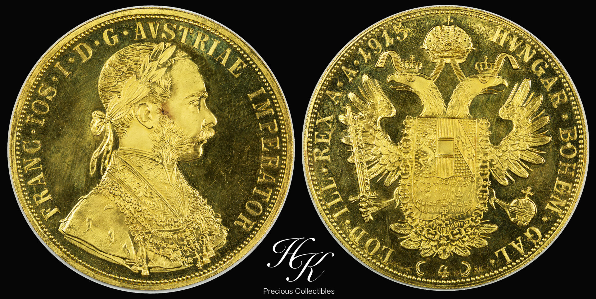 HK Precious Collectibles - Gold 4 Ducats - Francis Joseph I - Austria