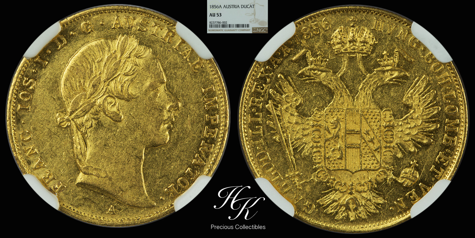 HK Precious Collectibles - Gold Ducat - Francis Joseph I - 1856A NGC ...